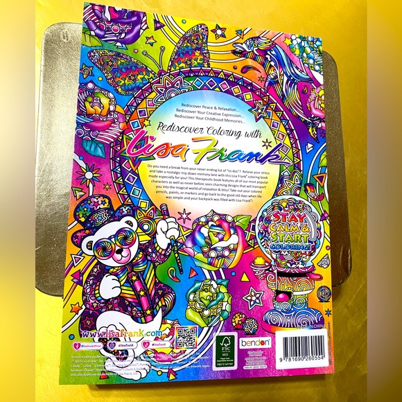 Lisa Frank | Office | Lisa Frank Stay Nwt Calm And Keep Coloring Book ...